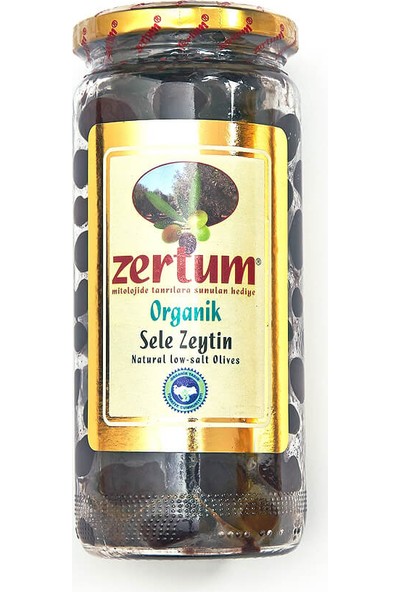 Zertum Organik Siyah Sele Zeytin 685 Gr.
