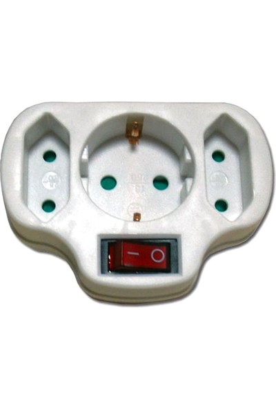 Tek-İş - Çok Amaçlı Üçlü Fiş Priz Anahtarlı
