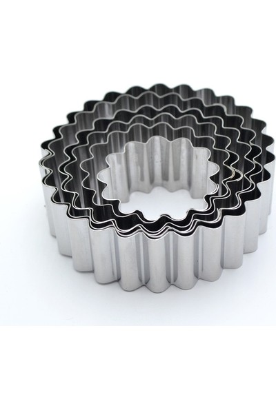 Nar Büyük Tırtıklı Kurabiye Kalıbı Yuvarlak Modeli 6Lı