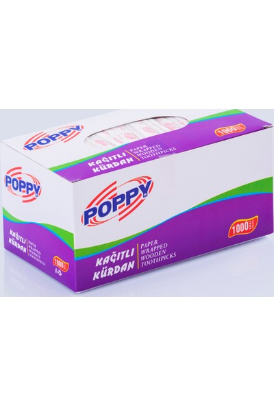 Poppy Kürdan Kağıt Sargılı 10 000 Adet(10 Paket) Poppy Kürdan Kağıt Sargılı 10 000 Adet(10 Paket)