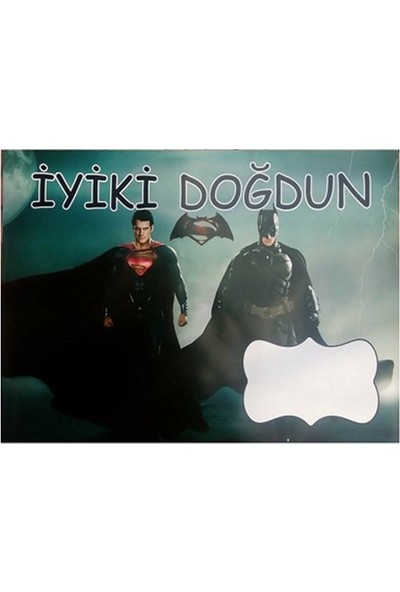 Partypark Batman-Superman Doğum Günü Afişi