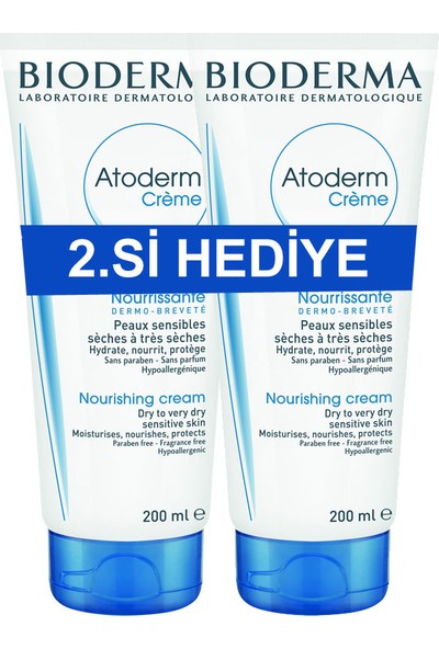 Bioderma Atoderm Cream Atopik Ciltler İçin Onarıcı Bakım Kremi 200Ml 1+1