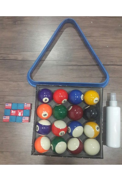 Alp Amerikan Bilardo Topu + Cila + Tebeşir + Masa Üçgeni