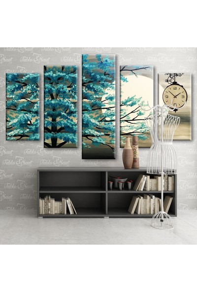 DekoratifMarket Tablo Saat 5 Parçalı Saatli Kanvas Tablo-Tsdm-10 DekoratifMarket Tablo Saat 5 Parçalı Saatli Kanvas Tablo-Tsdm-10