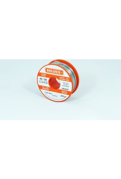 Soldex 1.2 Mm 200 Gr Lehim Teli Sn40 Pb60 Soldex 1.2 Mm 200 Gr Lehim Teli Sn40 Pb60