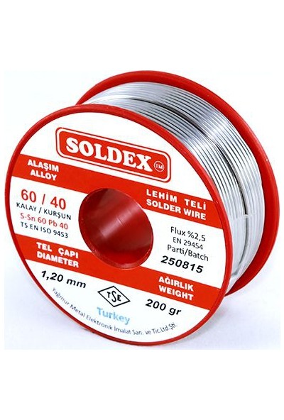 Soldex 1.2 Mm 200 Gr Lehim Teli Sn60 Pb40 Soldex 1.2 Mm 200 Gr Lehim Teli Sn60 Pb40