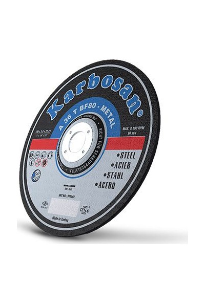 Karbosan Metal (Nk) Kesme Diski 180X3.0X22.23 (10'Lu)