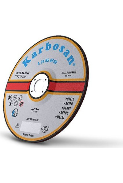 Karbosan Metal (Nk) Taşlama Diski 180X6.4X22.23 (10'Lu)