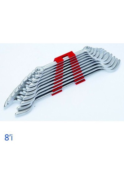 İzeltaş Çatal İki Ağız Anahtar Takımı Uzun Boy 8'Li
