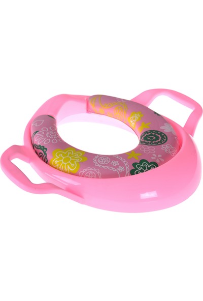 Klozet Adaptötü Çocuk Yumuşak Saplı 27x27cm Pembe Çiçek Desen Plastik Klozet Adaptötü Çocuk Yumuşak Saplı 27x27cm Pembe Çiçek Desen Plastik