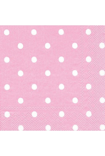 Elitparti Pembe Puantiyeli Peçete