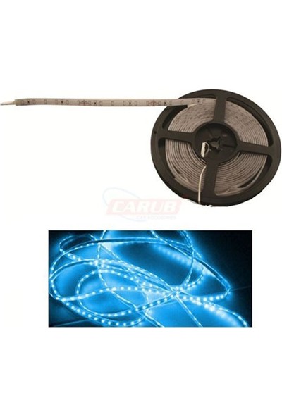 Carub Şerit Led 12V 5Mt 300 Led Mavi Carub Şerit Led 12V 5Mt 300 Led Mavi
