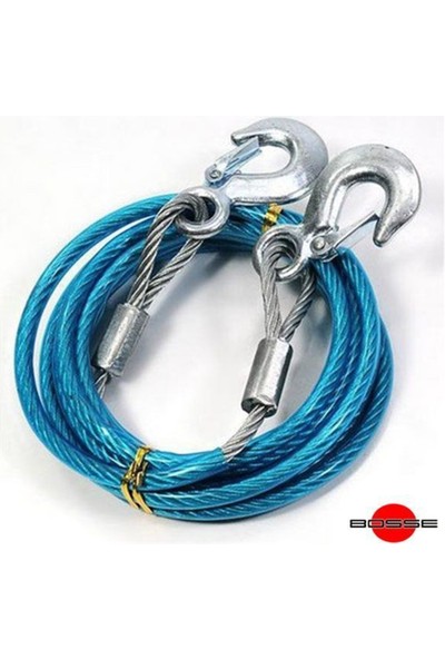 Nettedarikcisi Oto Çekme Halatı Çelik İzoleli Çeki Halatı 3Ton 3Mt