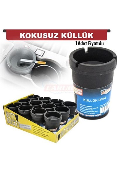 Carub Oto Küllük Kova Tip Kokusuz Siyah Stanlı