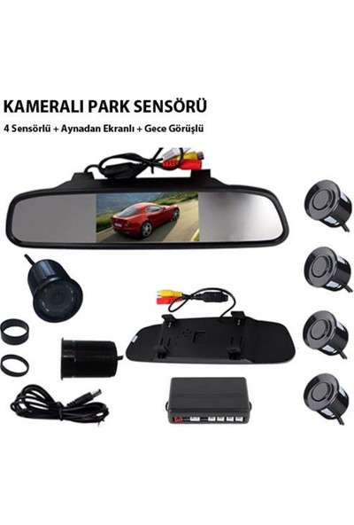 Nettedarikcisi Kameralı Park Sensörü Aynalı 4 Sensörlü Gece Görüşlü