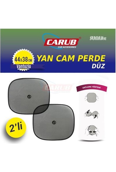 Carub Güneşlik Perde Yan Cam Düz Siyah Vantuzlu Carub Güneşlik Perde Yan Cam Düz Siyah Vantuzlu