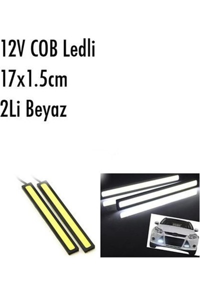 Nettedarikcisi Gündüz Farı Sis Lambası Cob Power Ledli Beyaz 2'li 17Cm Nettedarikcisi Gündüz Farı Sis Lambası Cob Power Ledli Beyaz 2'li 17Cm