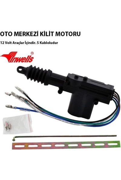 Nettedarikcisi İnwells Merkezi Kilit Motoru Tek Motor 5 Kablo 12 Volt ( Ön Kapı ) Nettedarikcisi İnwells Merkezi Kilit Motoru Tek Motor 5 Kablo 12 Volt ( Ön Kapı )