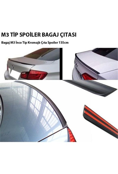 Nettedarikcisi M3 Spoiler Bagaj Çıtası İnce Tip 3.5Cm - 135Cm