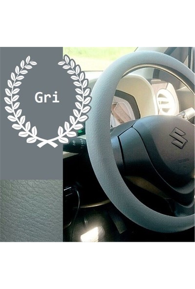 Nettedarikcisi Silikon Oto Direksiyon Kılıfı Gri 36-42 Cm