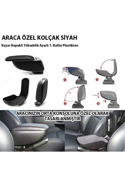 Nettedarikcisi Ozy Fiat Punto Kolçak Kol Dayama Siyah Nettedarikcisi Ozy Fiat Punto Kolçak Kol Dayama Siyah