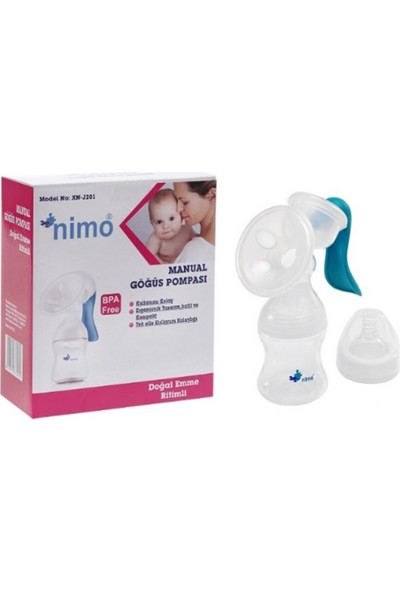 Nimo Nimo Manuel Süt Pompası Doğal Emme Ritimli Nimo Nimo Manuel Süt Pompası Doğal Emme Ritimli