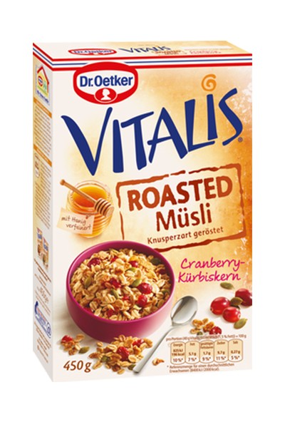 Dr.Oetker Vitalis Çıtır Kavrulmuş Turna Yemişli Müsli 450 gr Dr.Oetker Vitalis Çıtır Kavrulmuş Turna Yemişli Müsli 450 gr