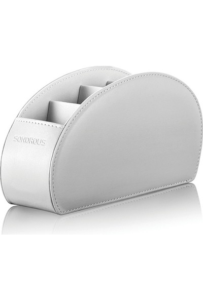 Sonorous 5 Gözlü Deri Kumandalık Standı Beyaz