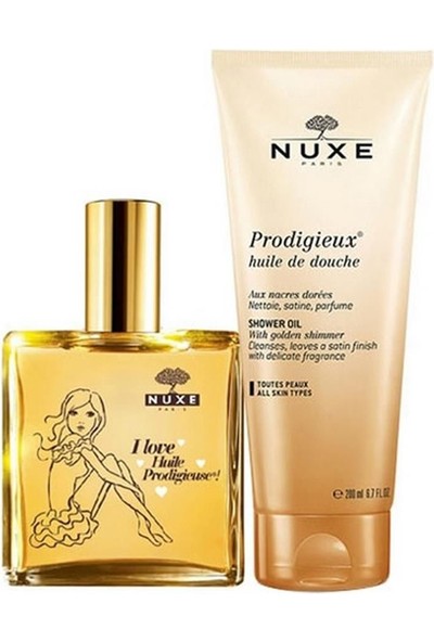 Nuxe Huile Prodigieuse Çok Amaçlı Kuru Yağ 100 Ml + Huile De Douche Duş Yağı 200 Ml Nuxe Huile Prodigieuse Çok Amaçlı Kuru Yağ 100 Ml + Huile De Douche Duş Yağı 200 Ml