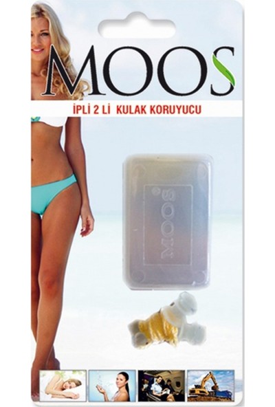 Moos İpli Slikon Kulak Koruyucu 2'li Moos İpli Slikon Kulak Koruyucu 2'li