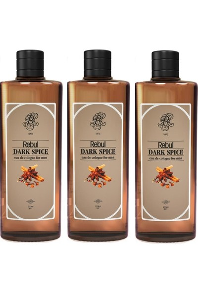 Rebul Dark Spice For Men Kolonya 270Ml 3'lü Rebul Dark Spice For Men Kolonya 270Ml 3'lü