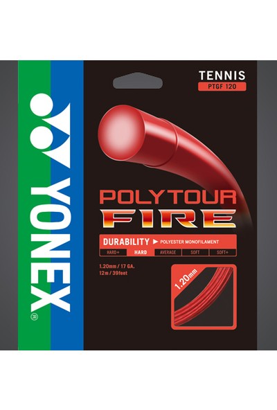 Yonex Pt Fire 120(12M)Tenis Kordajı - Kırmızı