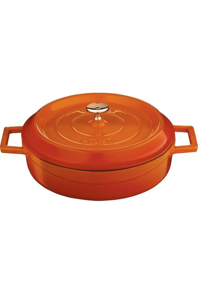 Lava Trendy Çok Amaçlı Döküm Demir Sığ Tencere Çap 24 cm Turuncu Lava Trendy Çok Amaçlı Döküm Demir Sığ Tencere Çap 24 cm Turuncu