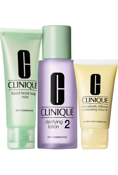 Clinique 3 Adımlı Cilt Bakım Sistemi Cilt Tipi 2 İntro Kit Clinique 3 Adımlı Cilt Bakım Sistemi Cilt Tipi 2 İntro Kit