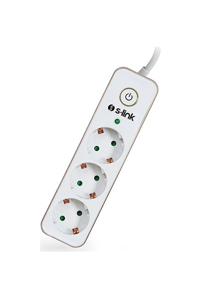 S-link Swapp SPGIP03 1.5m 750 Joule Gold/Beyaz 3Lü Akım Kor. Priz Çoklayıcı S-link Swapp SPGIP03 1.5m 750 Joule Gold/Beyaz 3Lü Akım Kor. Priz Çoklayıcı