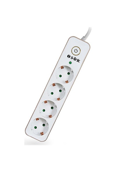 S-link Swapp SPGIP04 1.5m 750 Joule Gold/Beyaz 4Lü Akım Kor. Priz Çoklayıcı S-link Swapp SPGIP04 1.5m 750 Joule Gold/Beyaz 4Lü Akım Kor. Priz Çoklayıcı