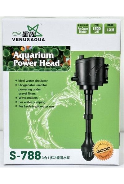 Venusaqua S-788 Tepe Akvaryum Filtresi1500L/H