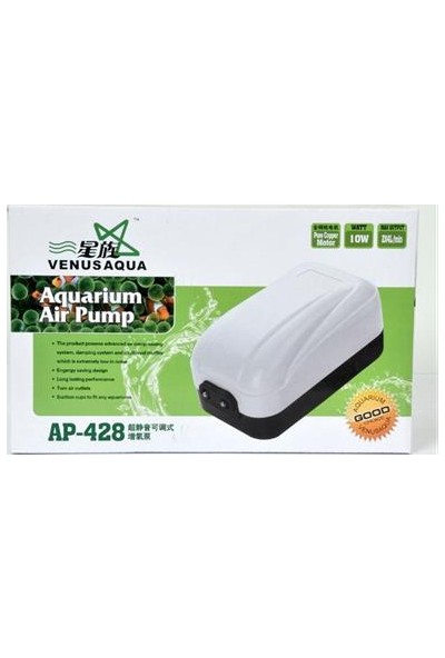 Venusaqua Ap-428 Çift Çıkışlı Akvaryum Havamotoru Venusaqua Ap-428 Çift Çıkışlı Akvaryum Havamotoru