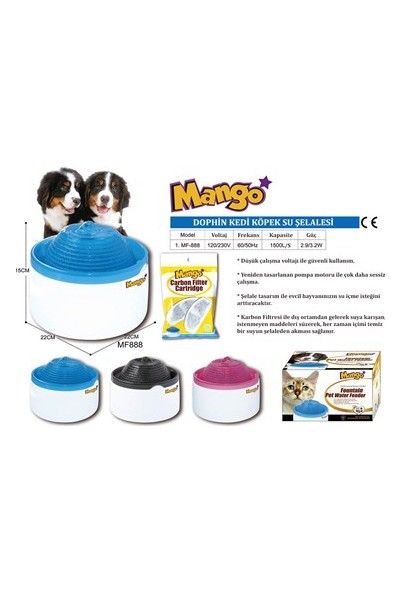 Dophin Kedi Köpek Su Şelalesi Otomatik