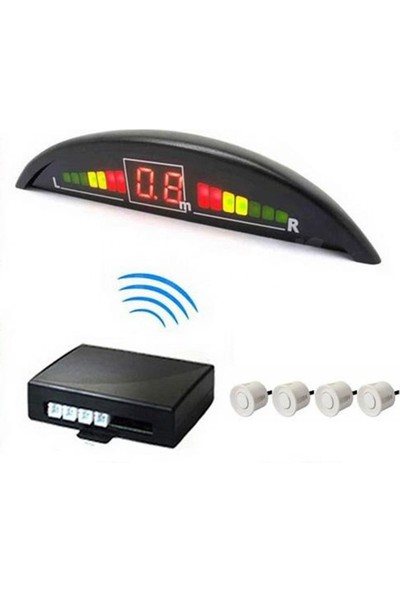 İnwells E2 Led Ekranlı Sesli Geri Park Sensörü Beyaz İnwells E2 Led Ekranlı Sesli Geri Park Sensörü Beyaz