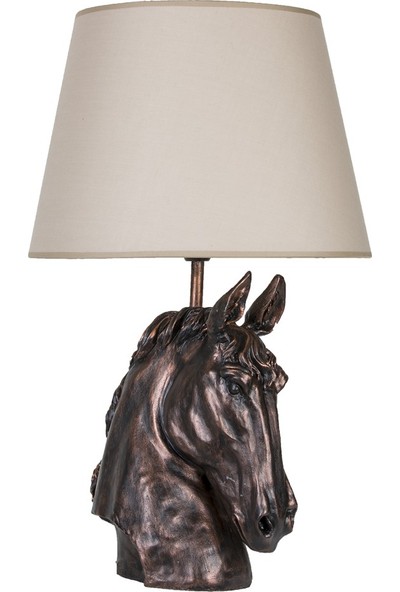 qdec Modern Dizayn At Abajur Bakır Bej