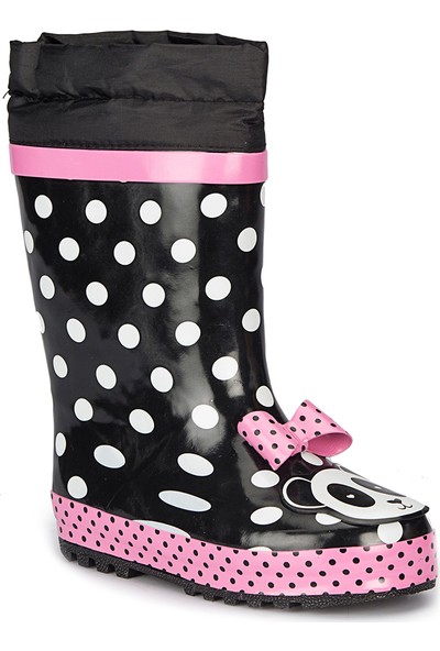 Pink Step Elf-10 Siyah Kız Çocuk Yağmur Çizmesi Pink Step Elf-10 Siyah Kız Çocuk Yağmur Çizmesi