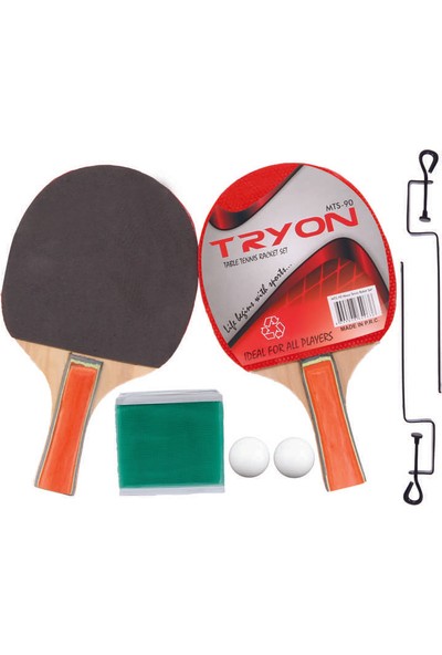 Tryon Masa Tenisi Raketi 2 Raket 3 Top Tryon Masa Tenisi Raketi 2 Raket 3 Top