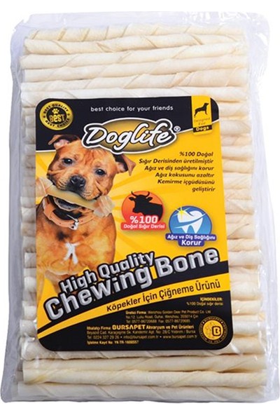 Doglife Burgu Çubuk 5-6 Gr 100 Adet Beyaz Doglife Burgu Çubuk 5-6 Gr 100 Adet Beyaz