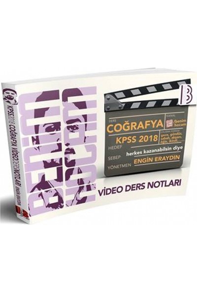 Benim Hocam Yayınları 2018 KPSS Coğrafya Video Ders Notları Benim Hocam Yayınları 2018 KPSS Coğrafya Video Ders Notları