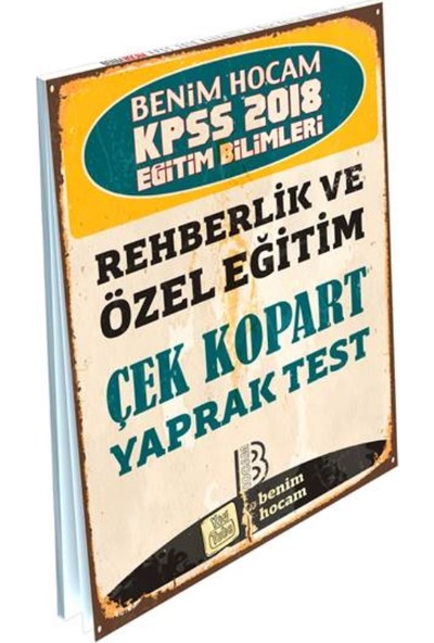 Benim Hocam Yayınları 2018 KPSS Eğitim Bilimleri Rehberlik ve Özel Eğitim Çek Kopart Yaprak Test Benim Hocam Yayınları 2018 KPSS Eğitim Bilimleri Rehberlik ve Özel Eğitim Çek Kopart Yaprak Test