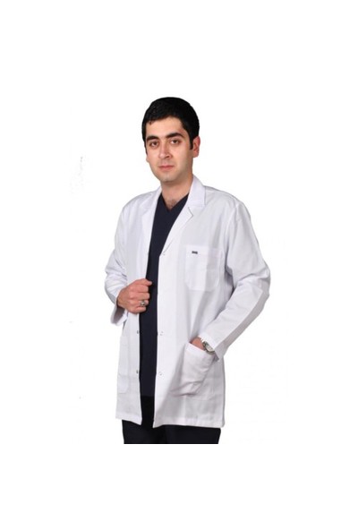 İnci Doktor-Hemşire-Öğretmen Önlüğü Beyaz Önlük Erkek