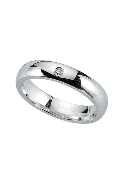 Glorria Gümüş 4Mm Bayan Alyans Yüzük