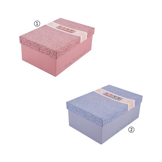 Euro Flora Harf Desenli Dikdörtgen Kutu 3'lü Set 23X16X10 / Fiyatı