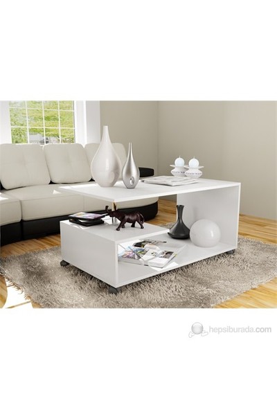 Tdesigno Karanfil Orta Sehpa - Beyaz